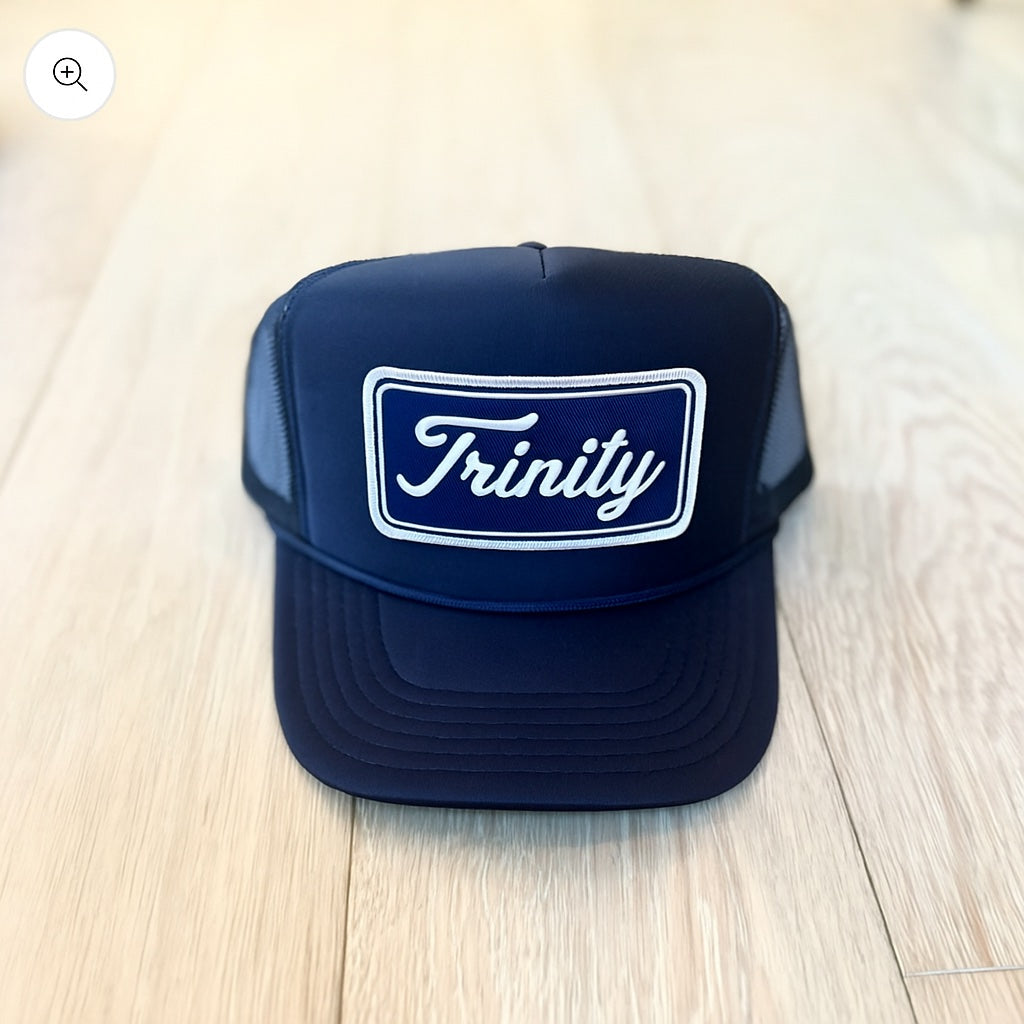 Trinity Trucker Hat - navy – Trinity Parents' Group